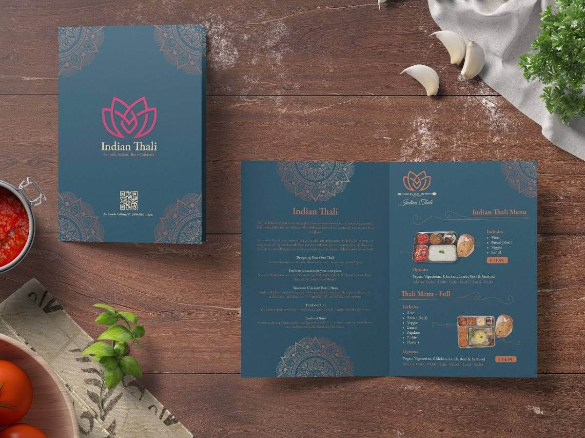 Menu em Indian Thali Restaurant - Banana Leaf Feast, Lisboa