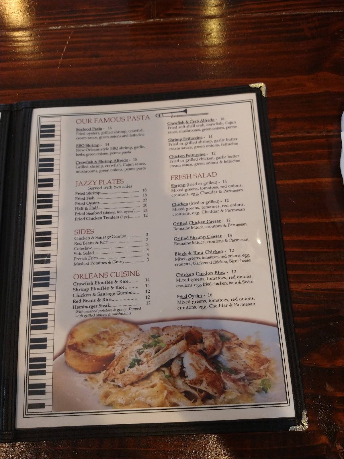 Menu at Jazzy Pete's Poboys restaurant, Slidell