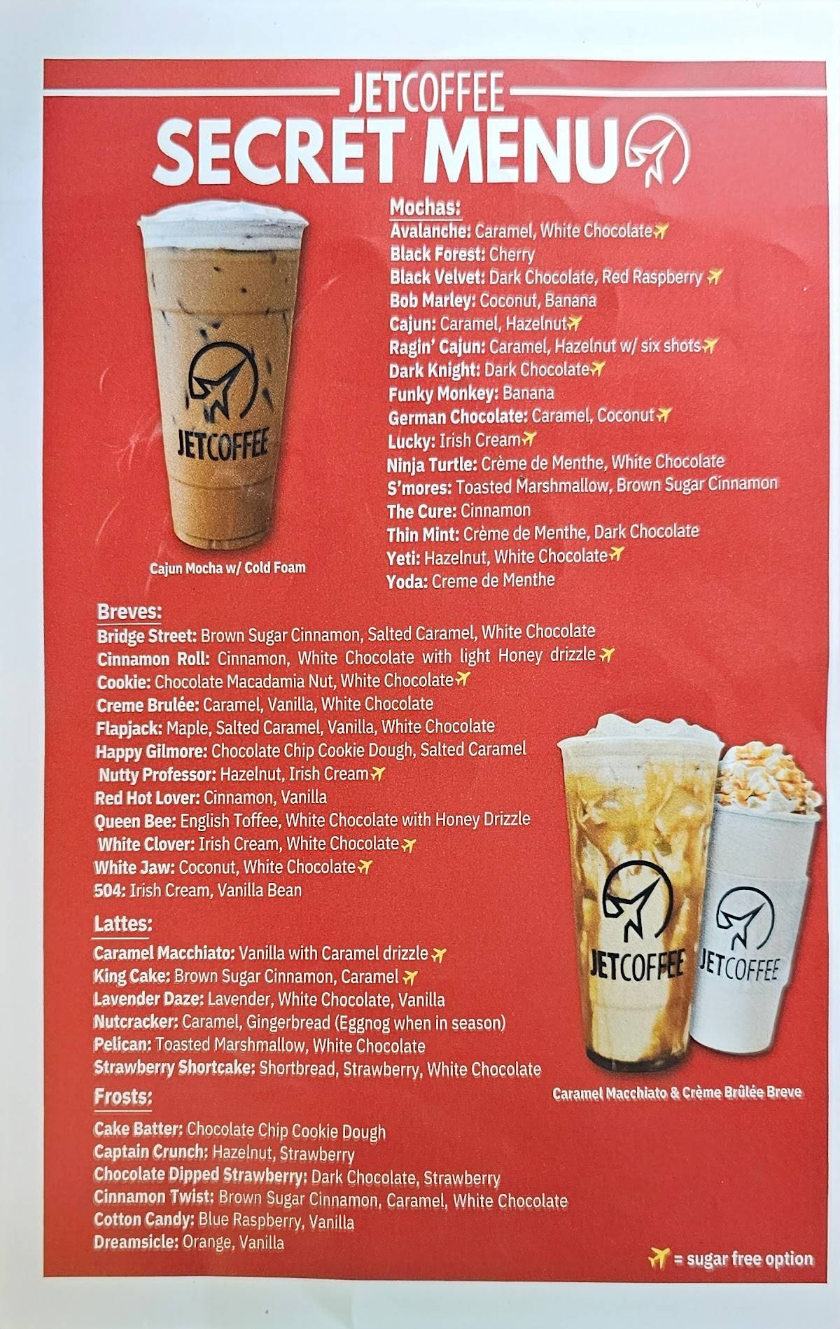 Menu at Jet Coffee restaurant, Lafayette, 101 Camino Real Rd