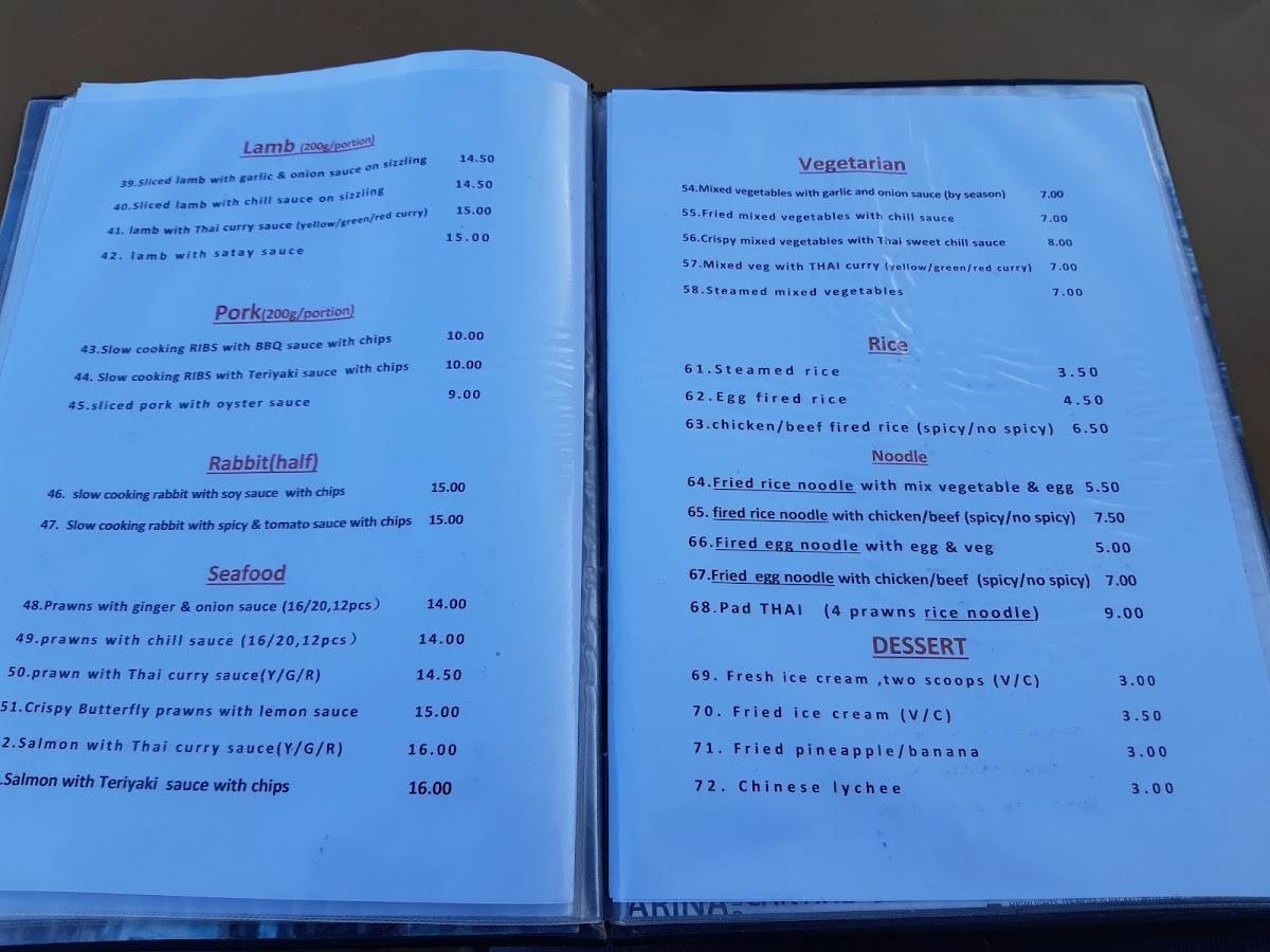 Menu at JuFu Asian Restaurant - Senglea, Senglea