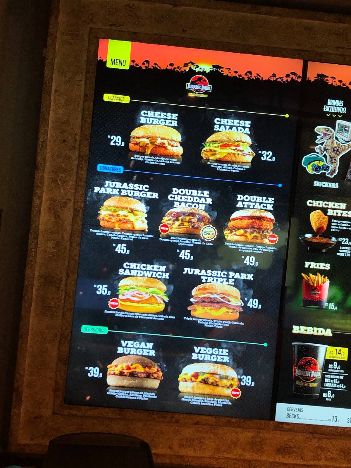 Menu em Jurassic Park Burger restaurante, São Bernardo do Campo, Av ...