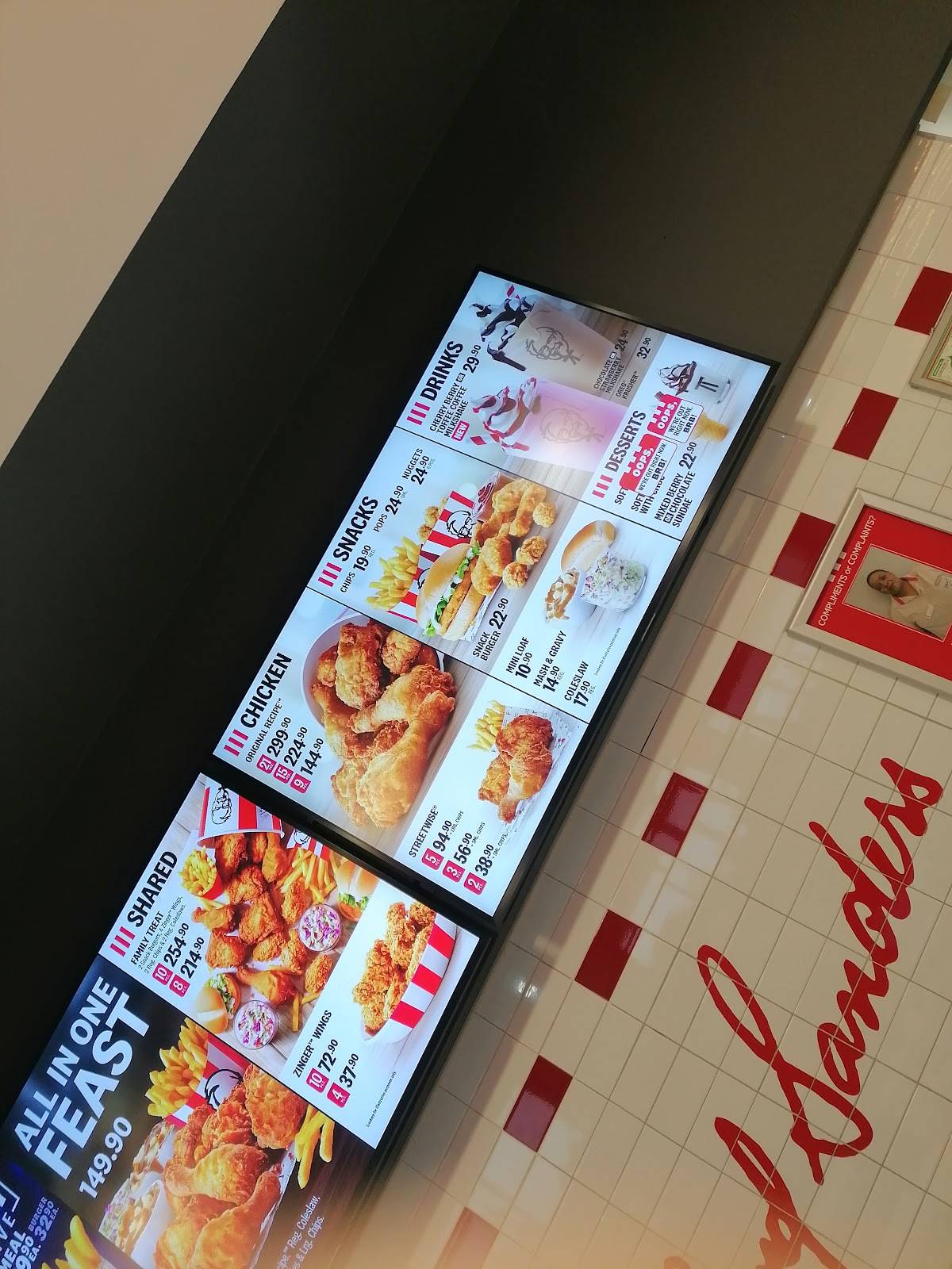 Speisekarte von KFC Strubensvalley restaurant, Roodepoort, Cnr Hendrik ...