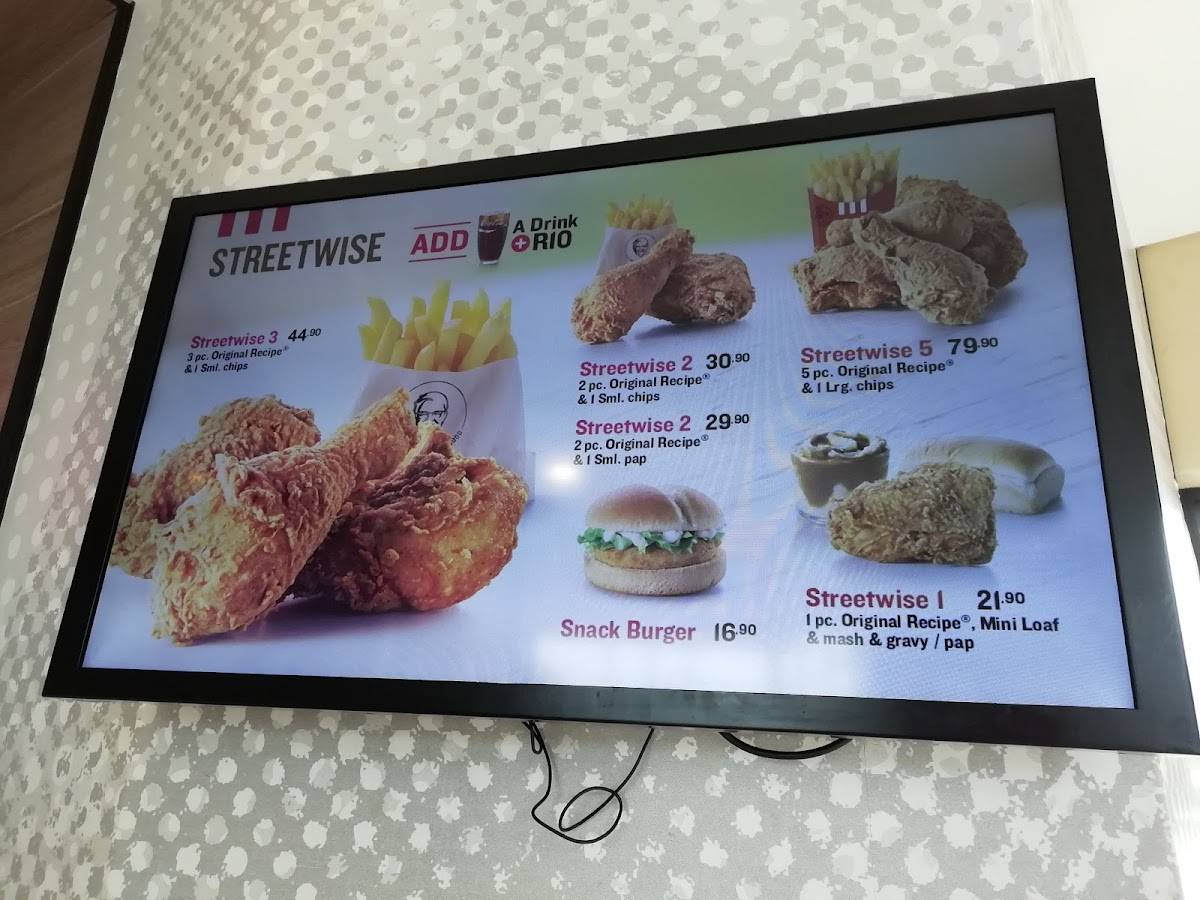 Menu at KFC restaurant, Emalahleni, Cnr OR Thambo Rd