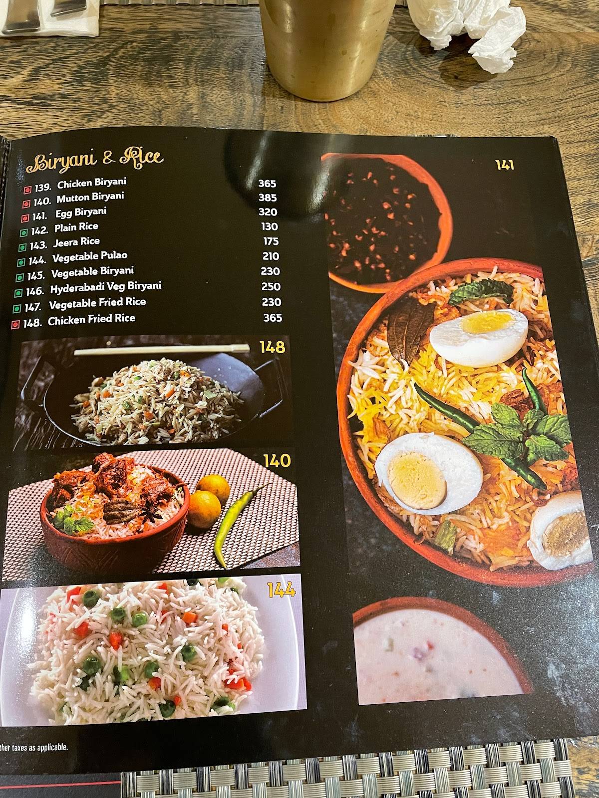 Menu at Kebabs Kaaba, Jaipur