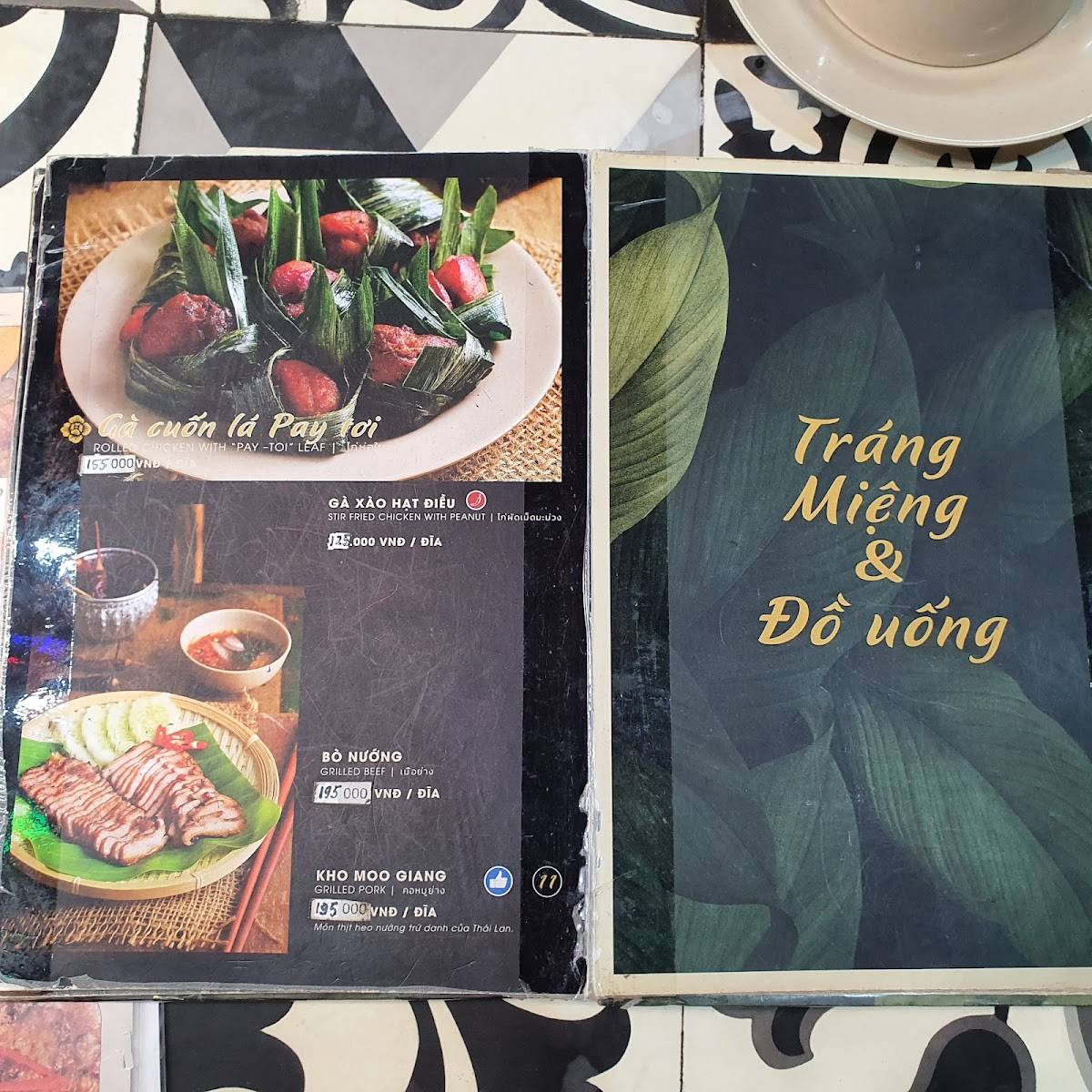 Menu at Khun Thai - Nhà hàng Thái restaurant, Hanoi, P. Tô Hiệu