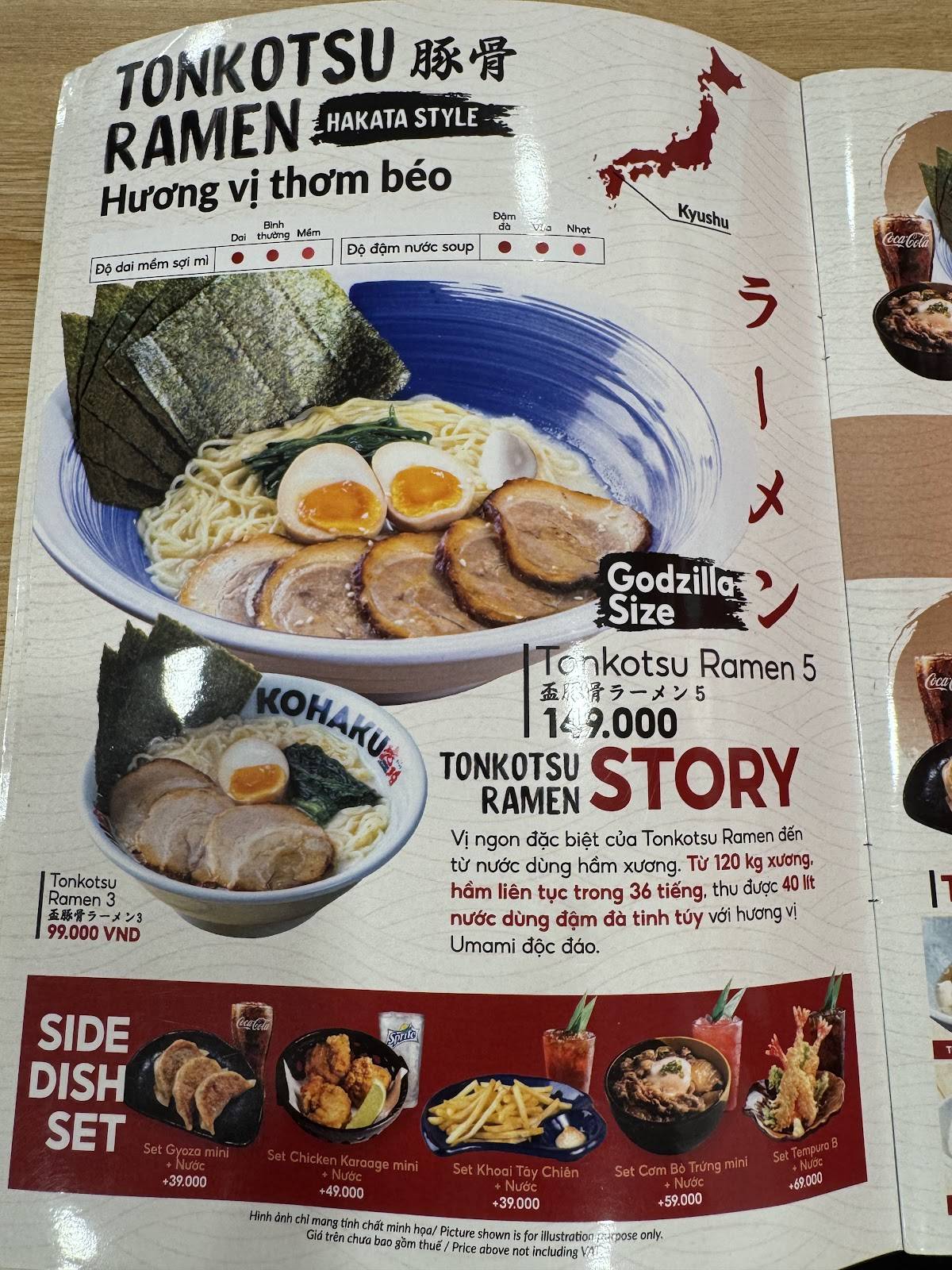 Menu at Kohaku Udon & Ramen - Nguyễn Gia Trí restaurant, Ho Chi Minh City