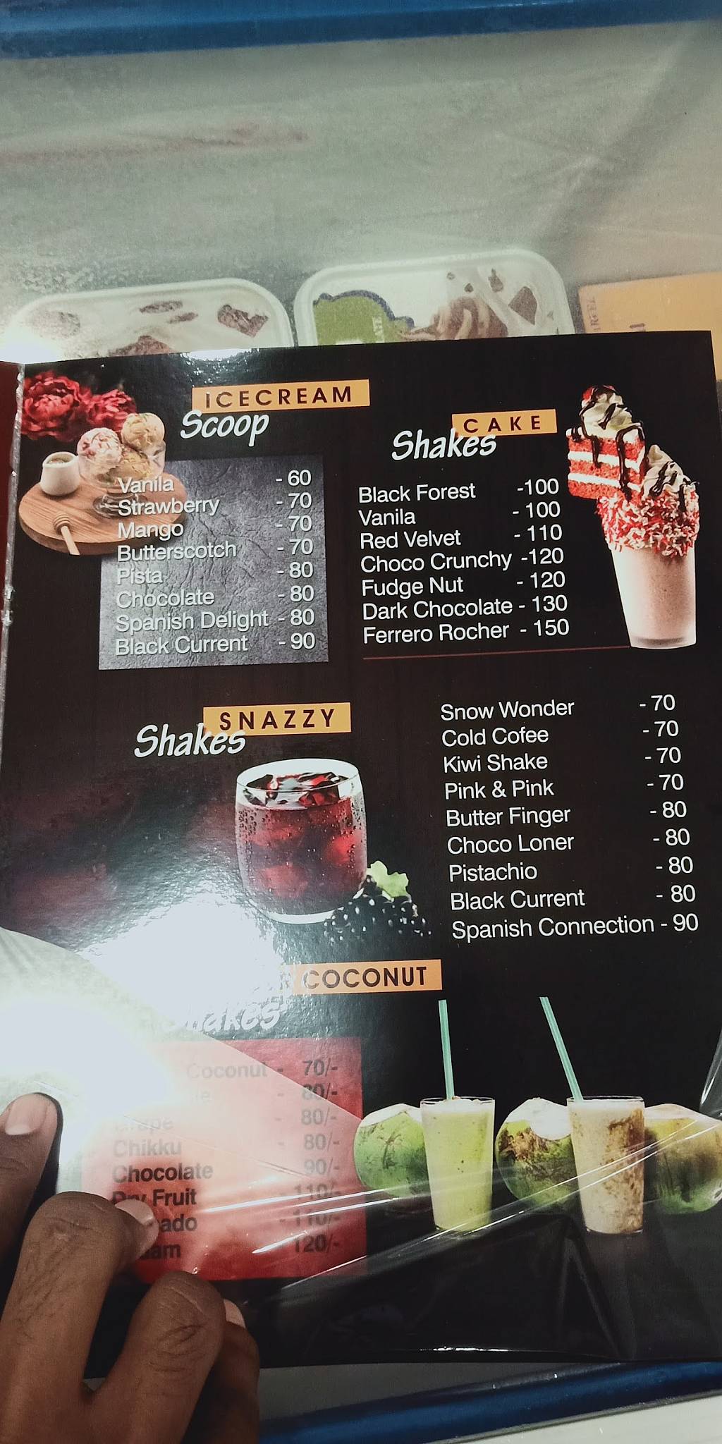 Menu at L and L Cake Launch, Haripad