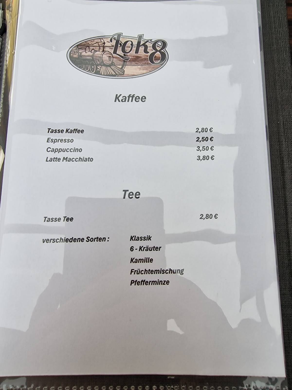 Menu at Restaurant LOK8, Gottenheim