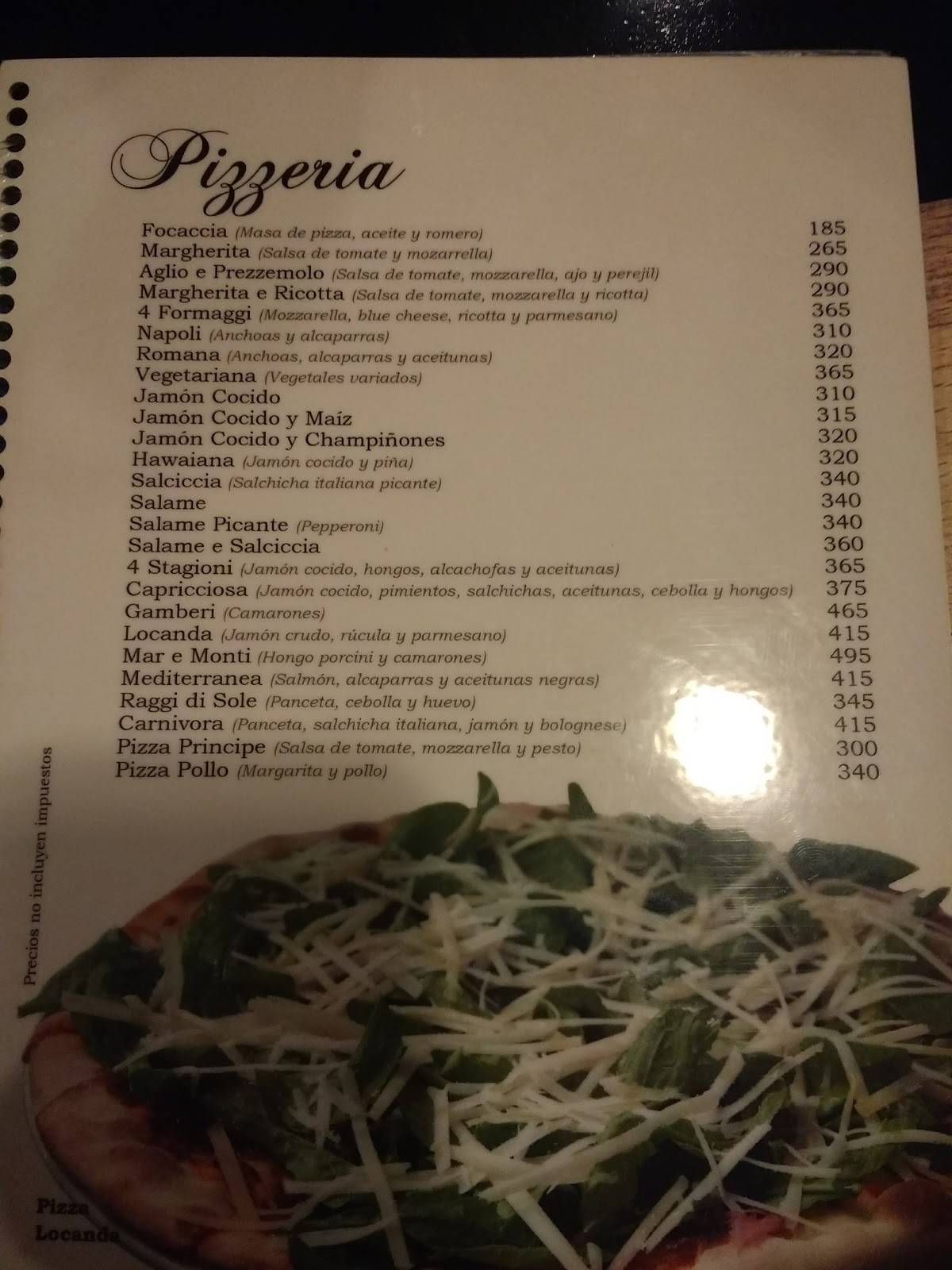 Carta del restaurante La Locanda - Bella Vista, Santo Domingo, 2 local