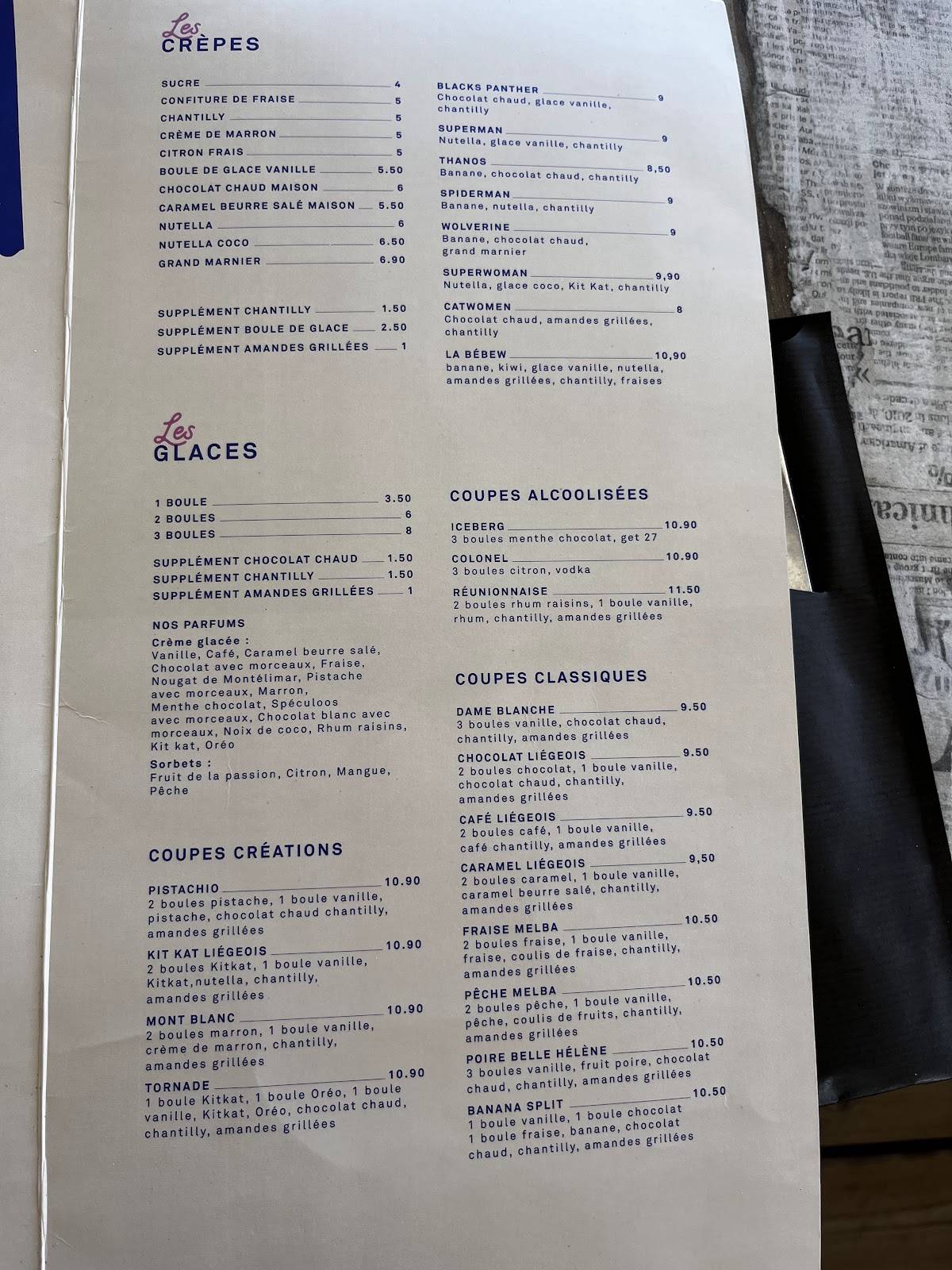Menu au Restaurant La Plage, Port-la-Nouvelle
