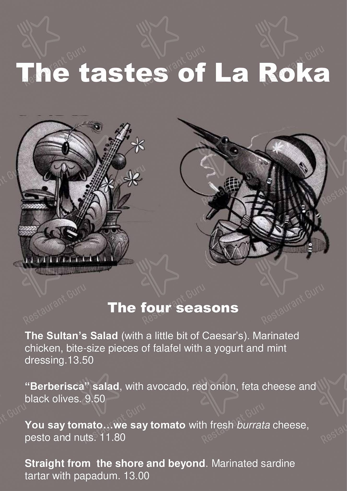 Carta de Restaurante La Roka, Salobreña