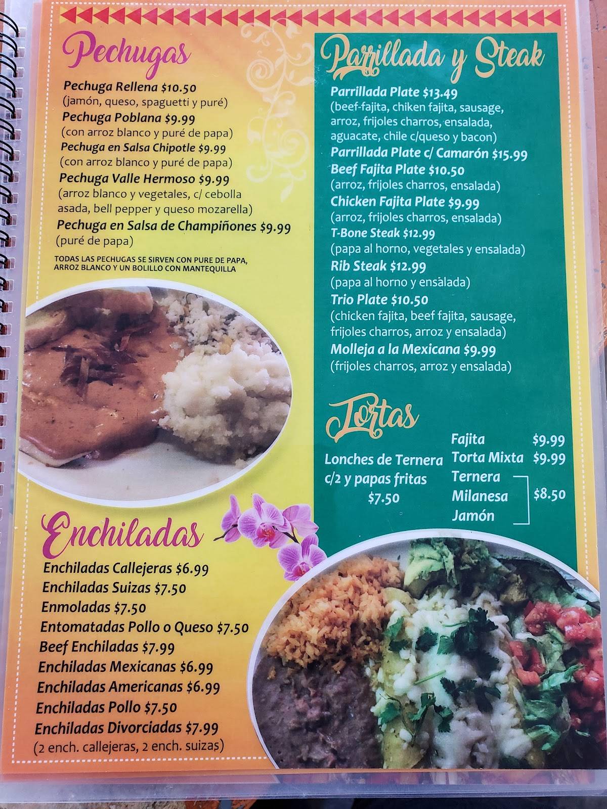 Menu at Las Flores Restaurant #2, Laredo