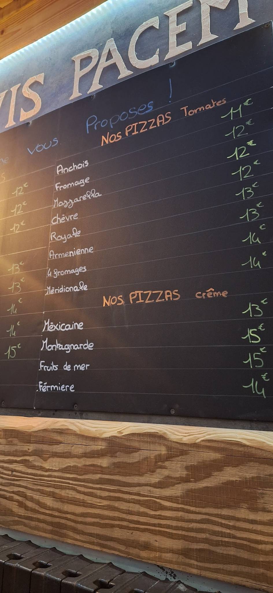 Menu au Le Privilège restaurant, Gap, 2 Rue de la Manutention