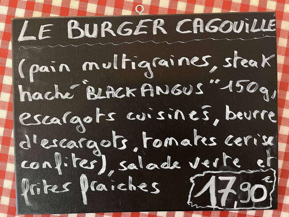 Menu at Le cabanon restaurant, Collias