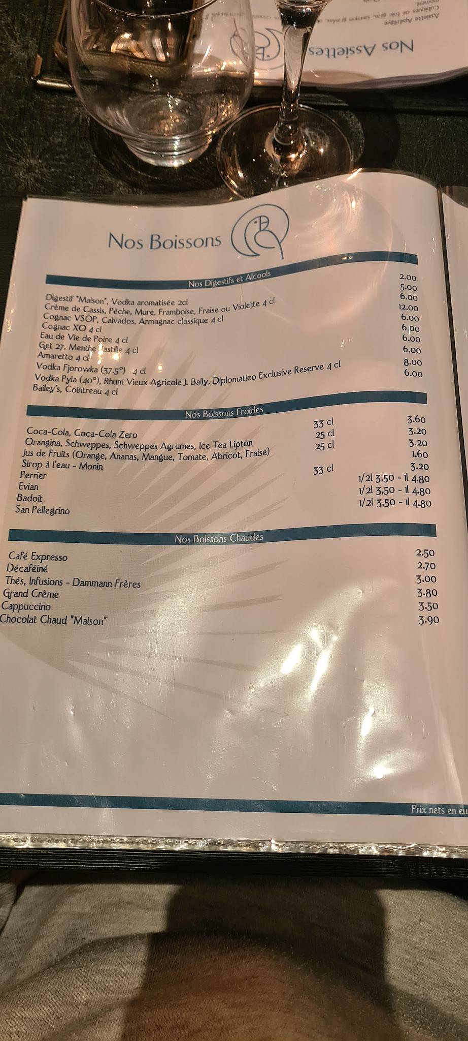 Menu au Les Pérot-Quais... restaurant, La Rochelle