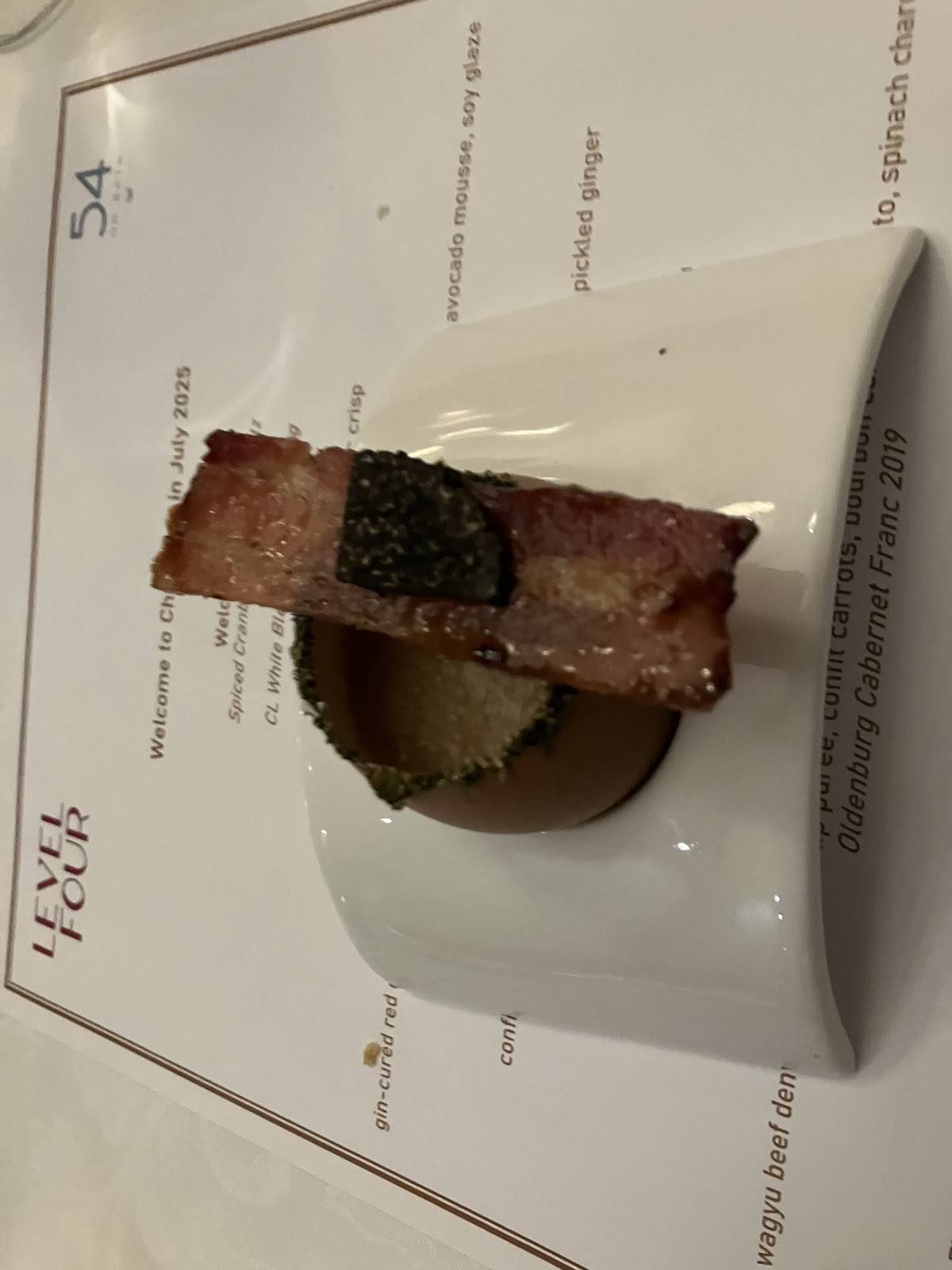 Menu at Level Four Restaurant, Johannesburg