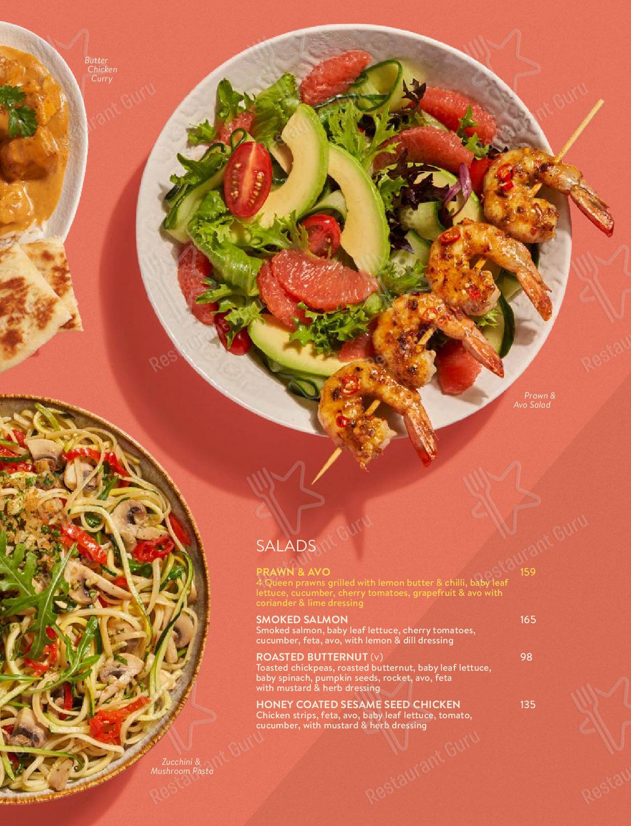 Menu at Lily restaurant, Kempton Park