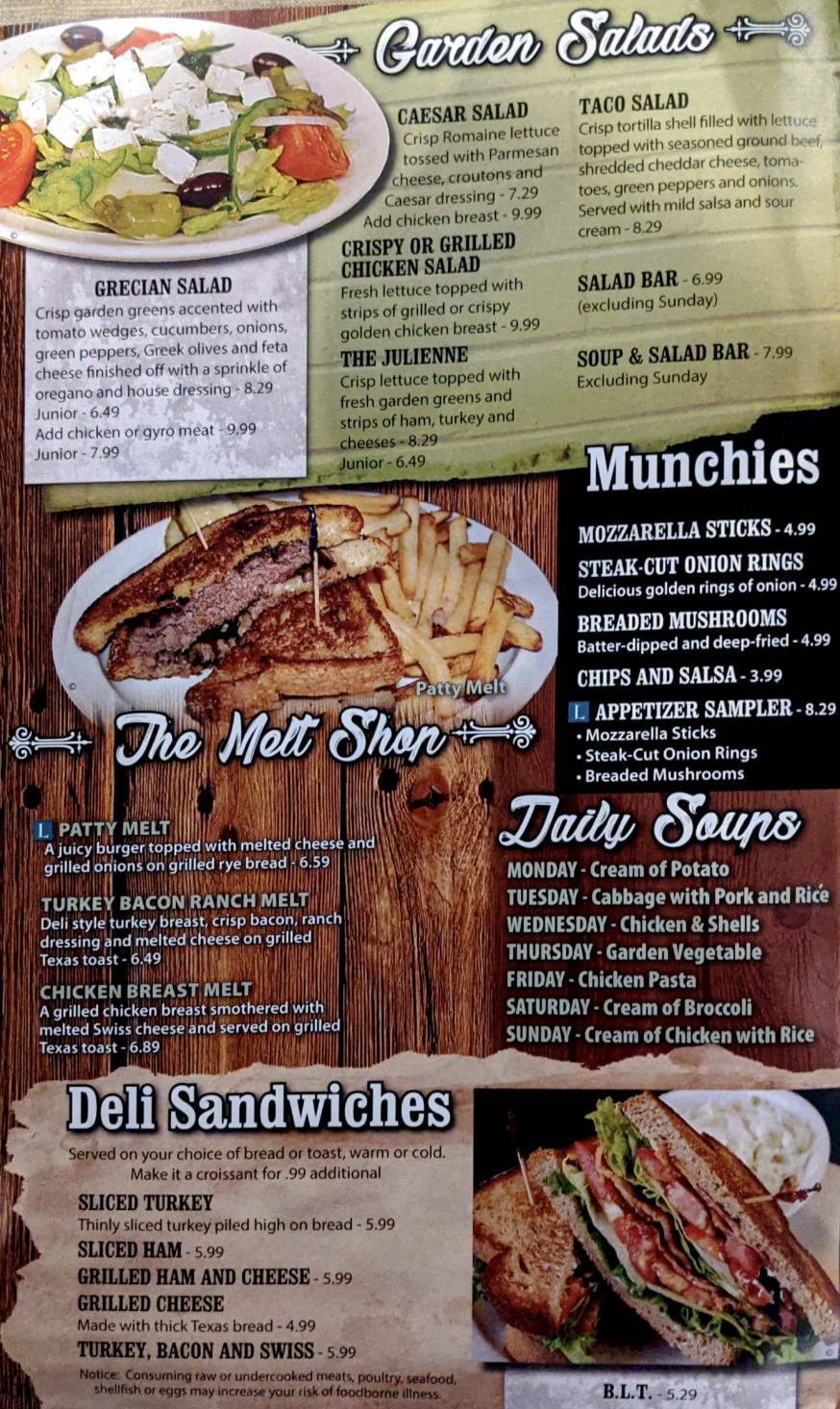 Menu at Lincoln Square Family Restaurant, Elwood