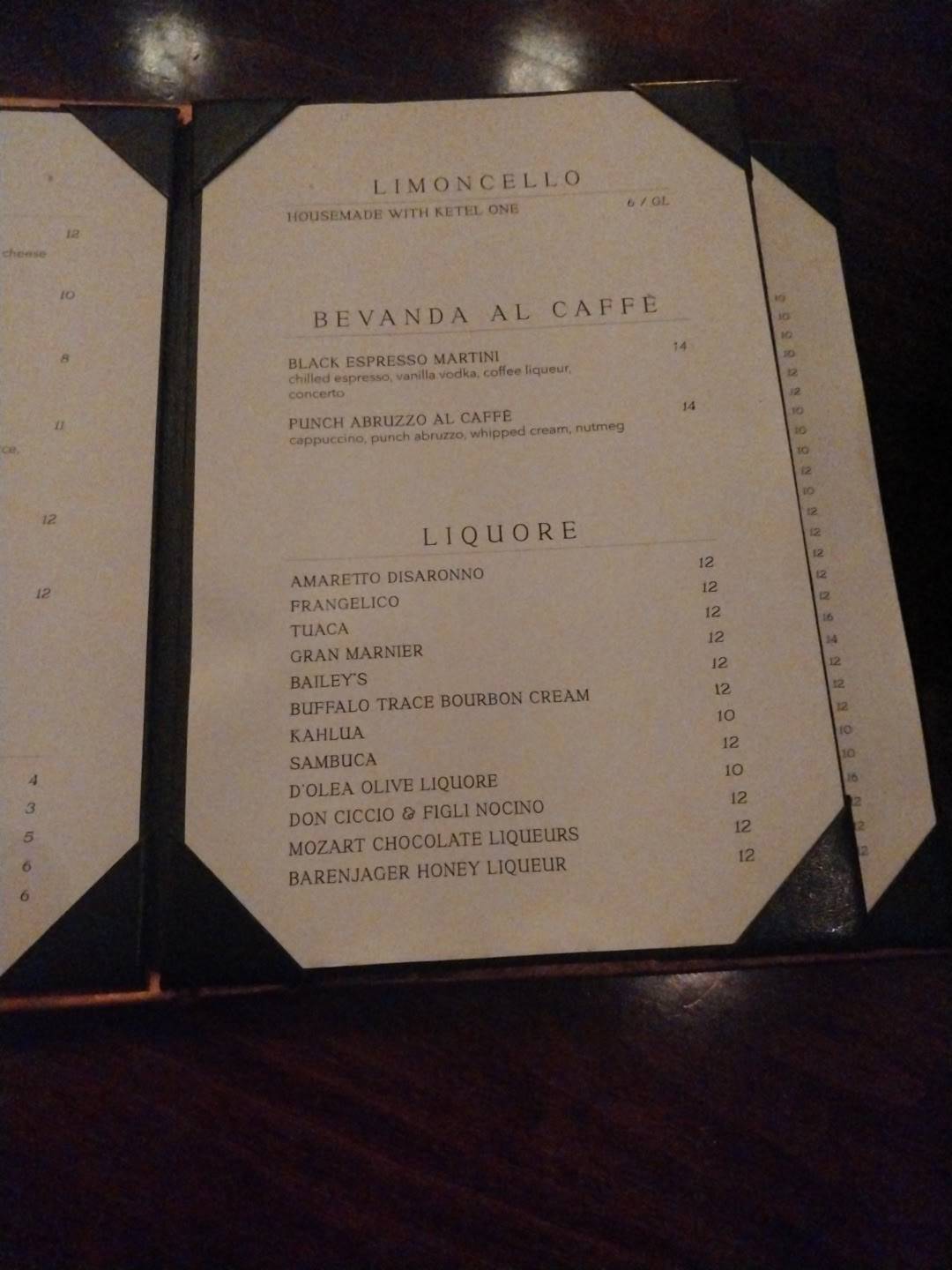 Menu at LockKeepers restaurant, Independence