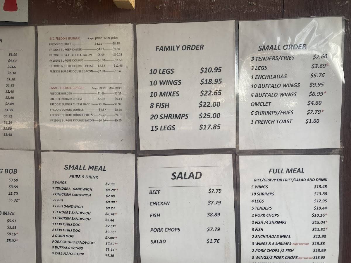 Menu at Log Cabin restaurant, Houston