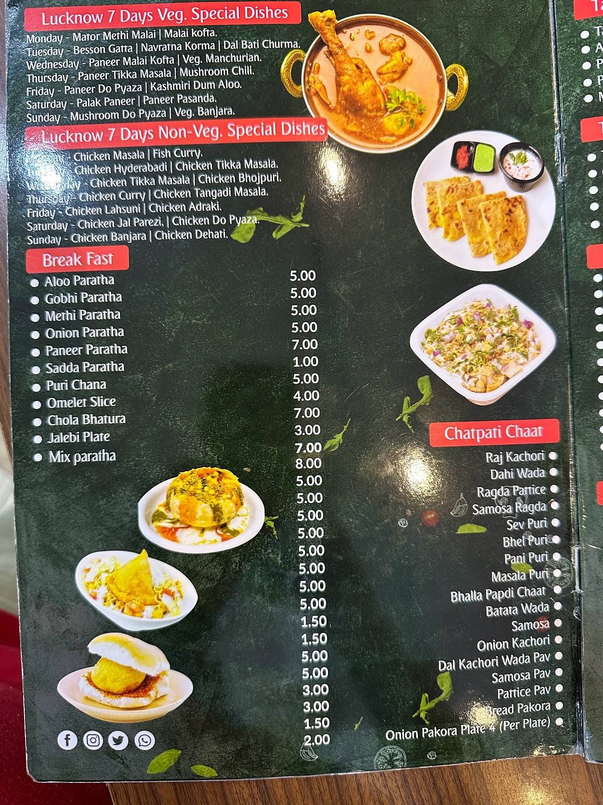 Menu at Lucknow Star Reaturant restaurant, Dubai, X6F4+JR