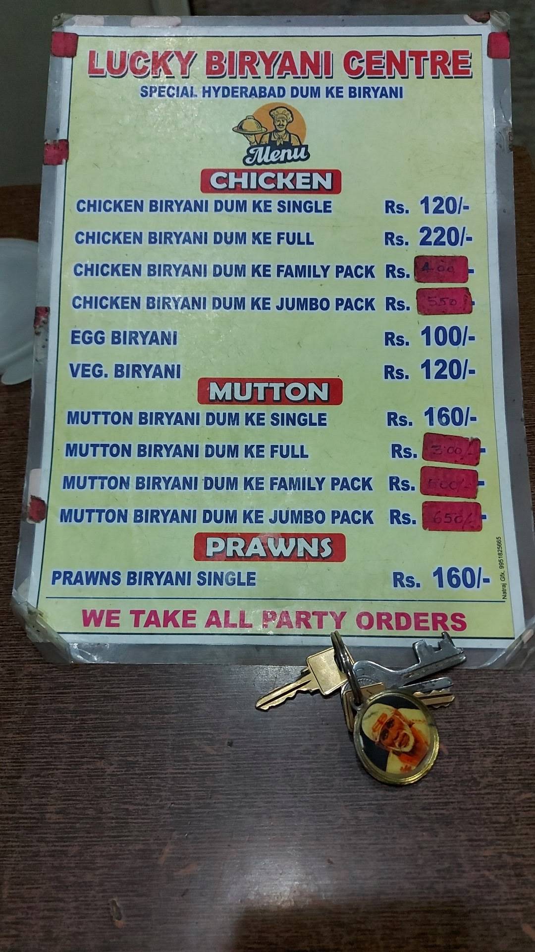 Menu at Lucky Restaurant, Jangaon
