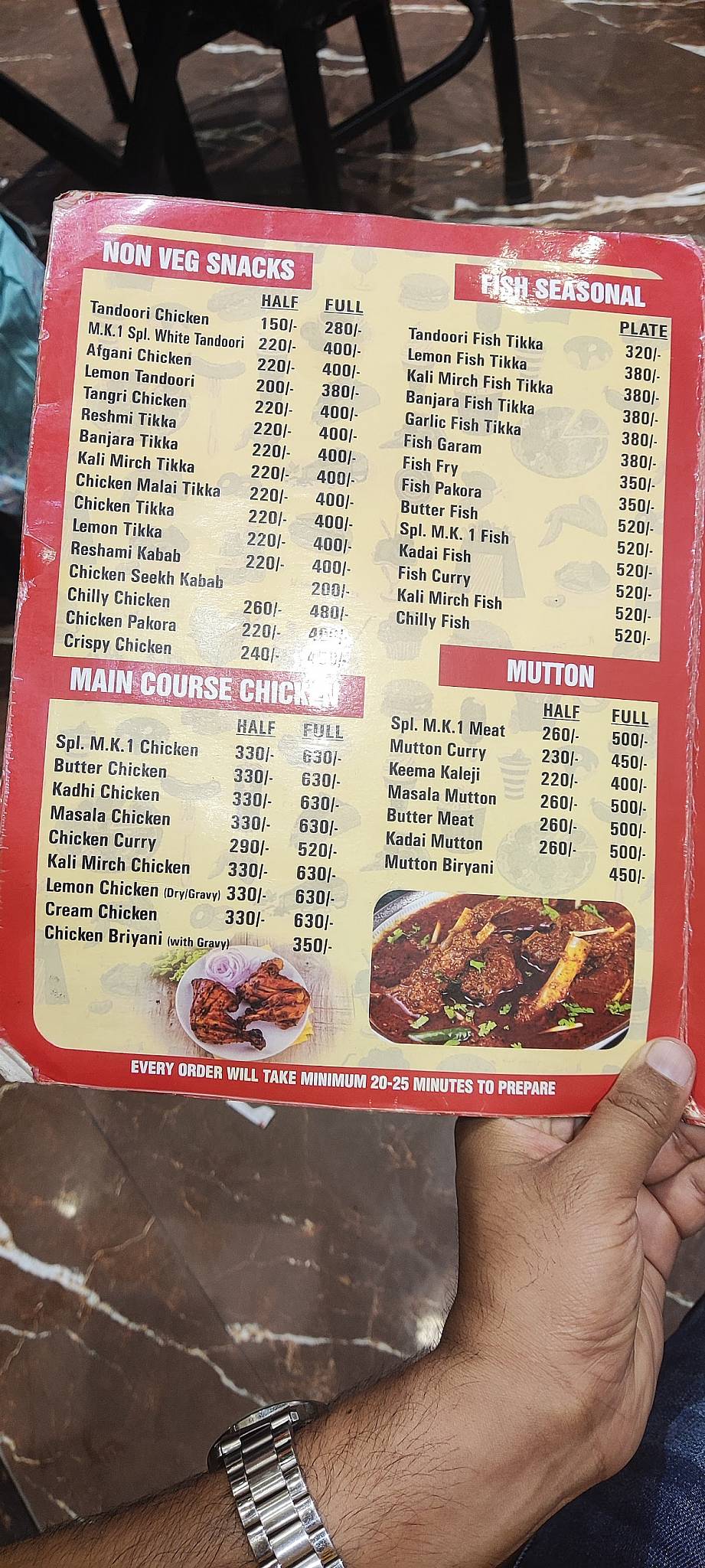 Menu at M.K.1 veg & non veg Dhaba, Ludhiana