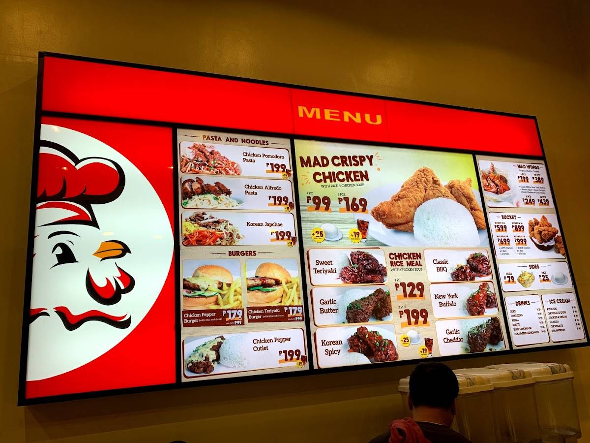 Menu at MAD FOR CHICKEN restaurant, Quezon City