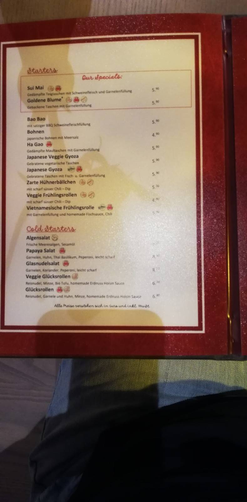 Speisekarte von Maily- Asian Vital Food & Duck restaurant, München
