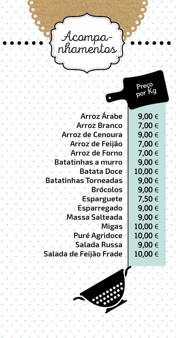 Menu em Maria Doceira restaurante, Queluz