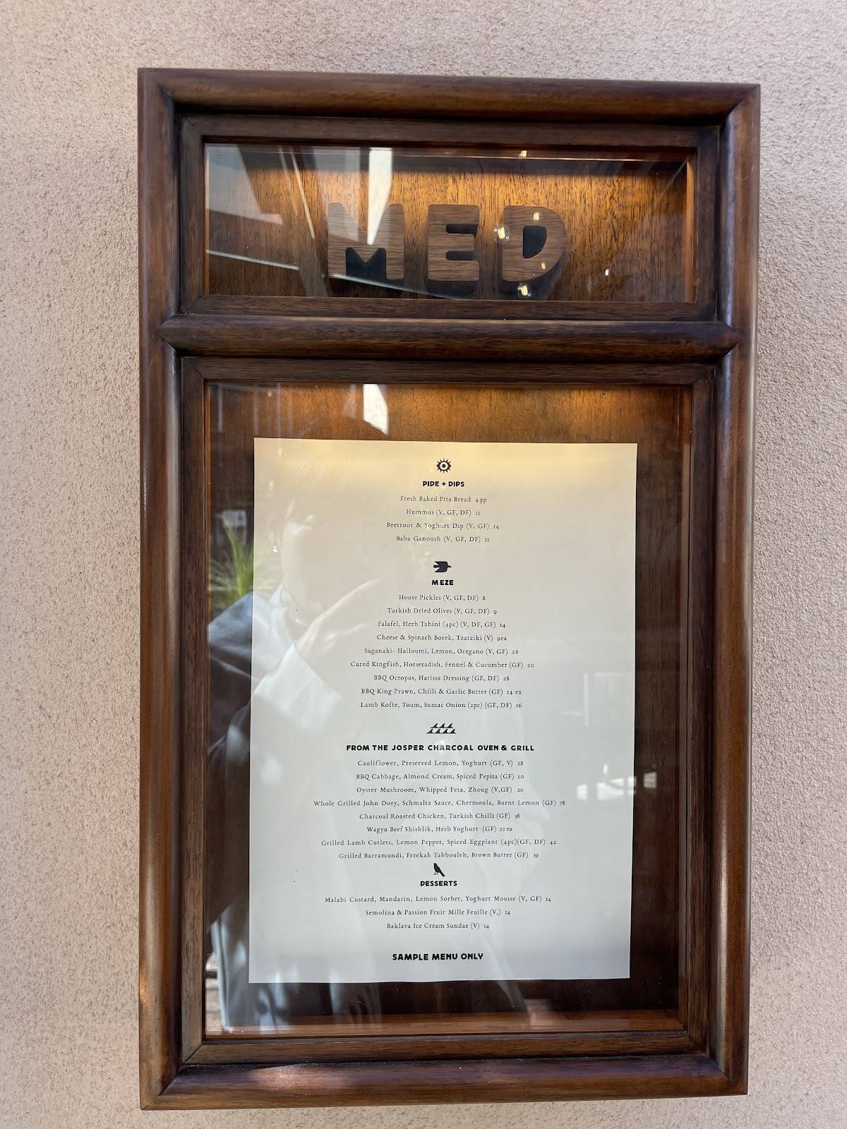 Menu at Med Barton, Barton