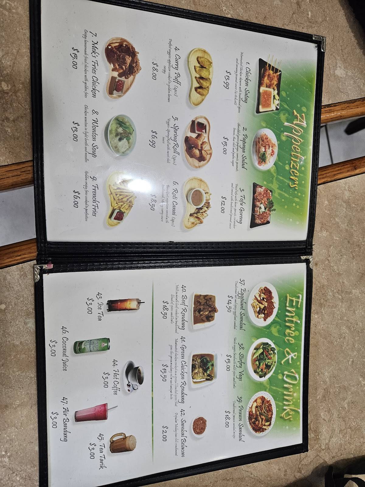 Menu at Mek's Delight restaurant, Surrey