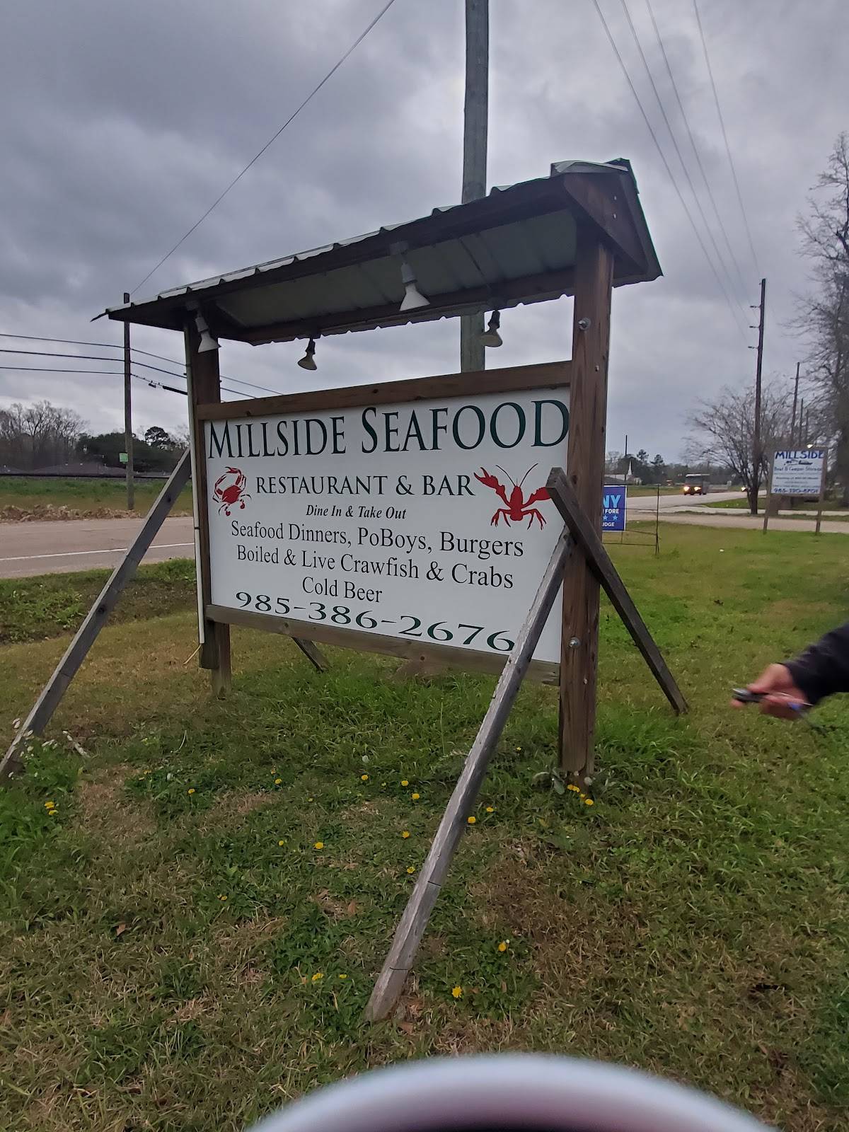 Menu at Millside restaurant, Ponchatoula