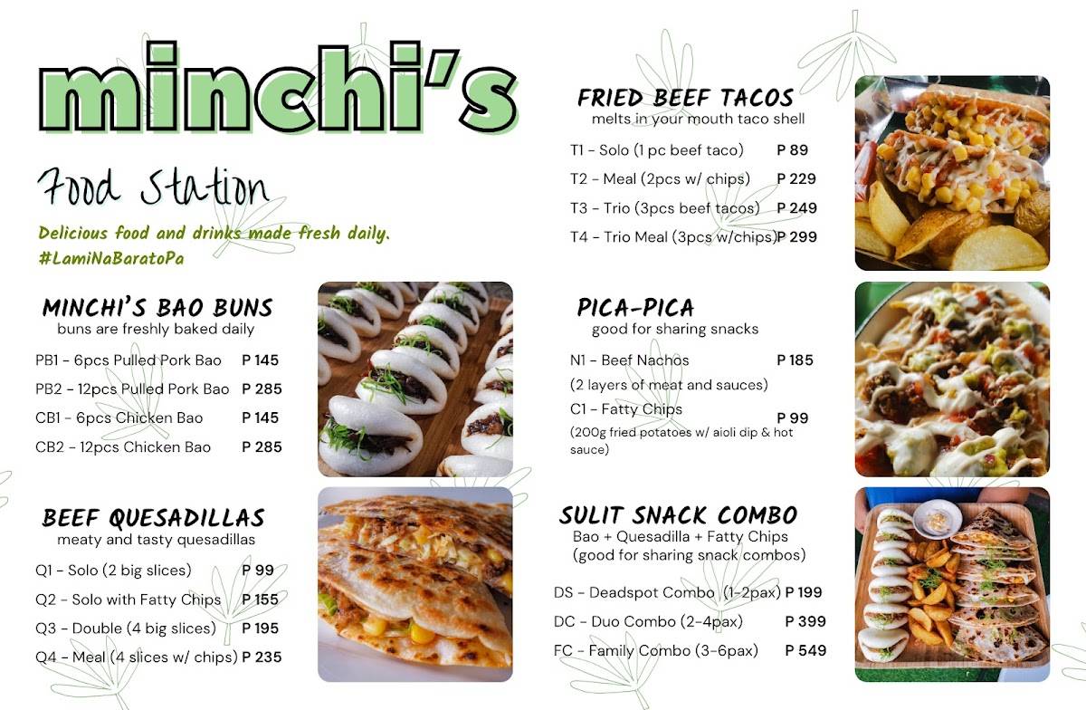 Carta del restaurante Minchi’s Food Station - Toril, Dávao