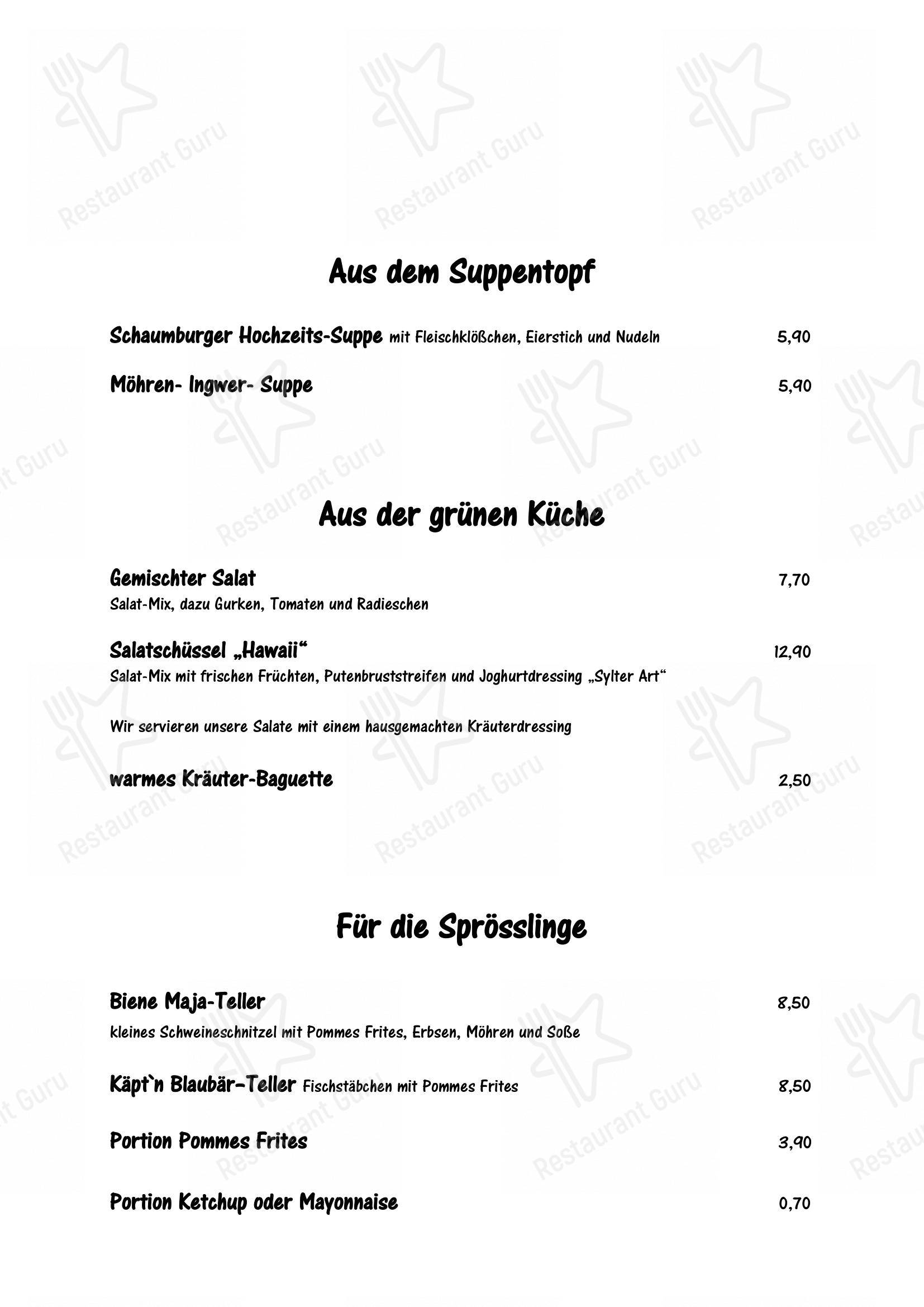 Speisekarte von Mooshütte restaurant, Bad Nenndorf, B65