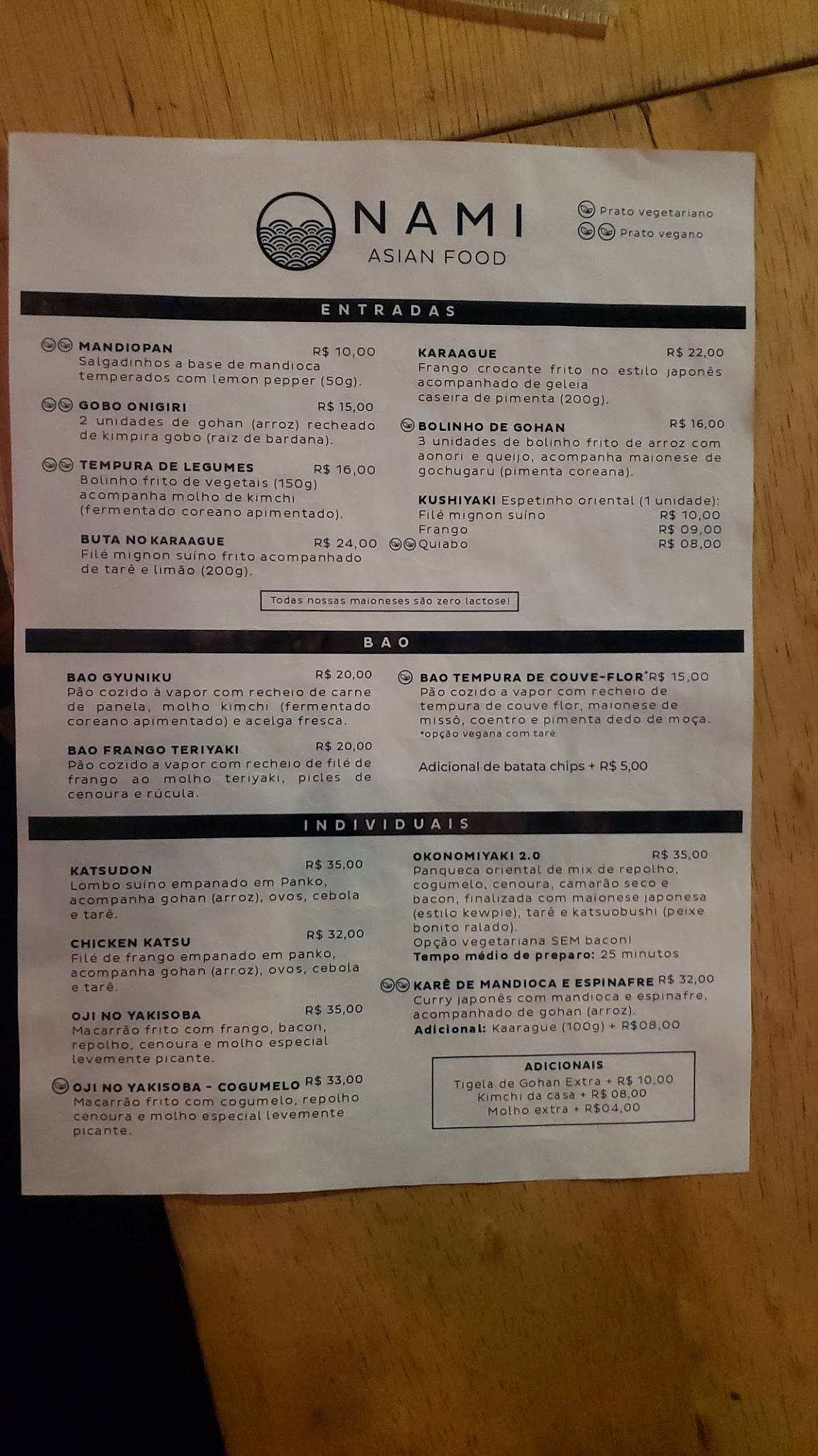 Menu em Nami - Asian Food restaurante, Campo Grande