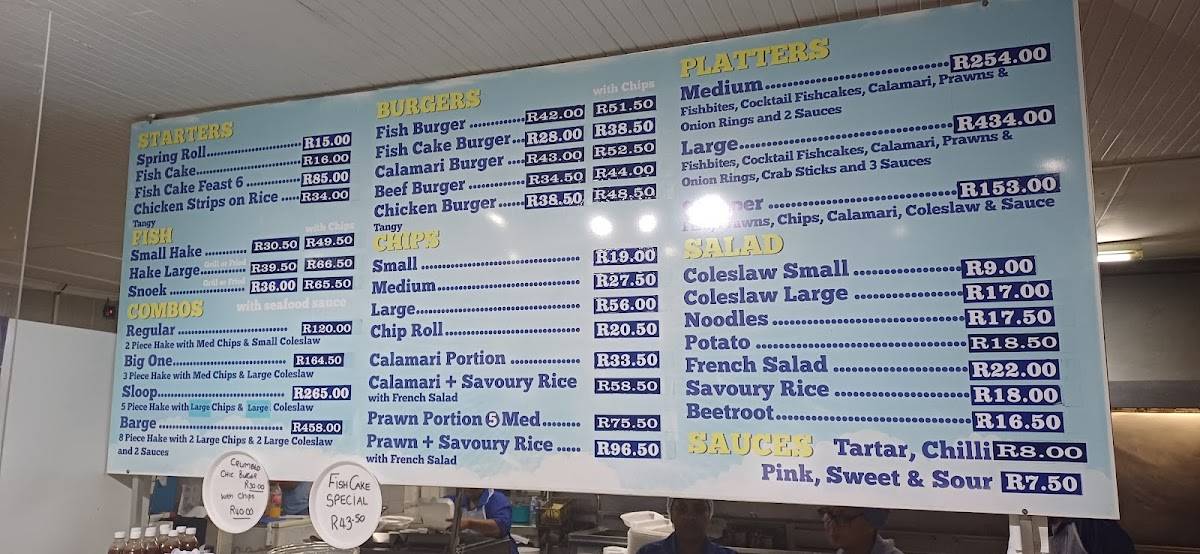 Menu at Nice' N Fishy restaurant, Uitenhage, 31 Caledon St