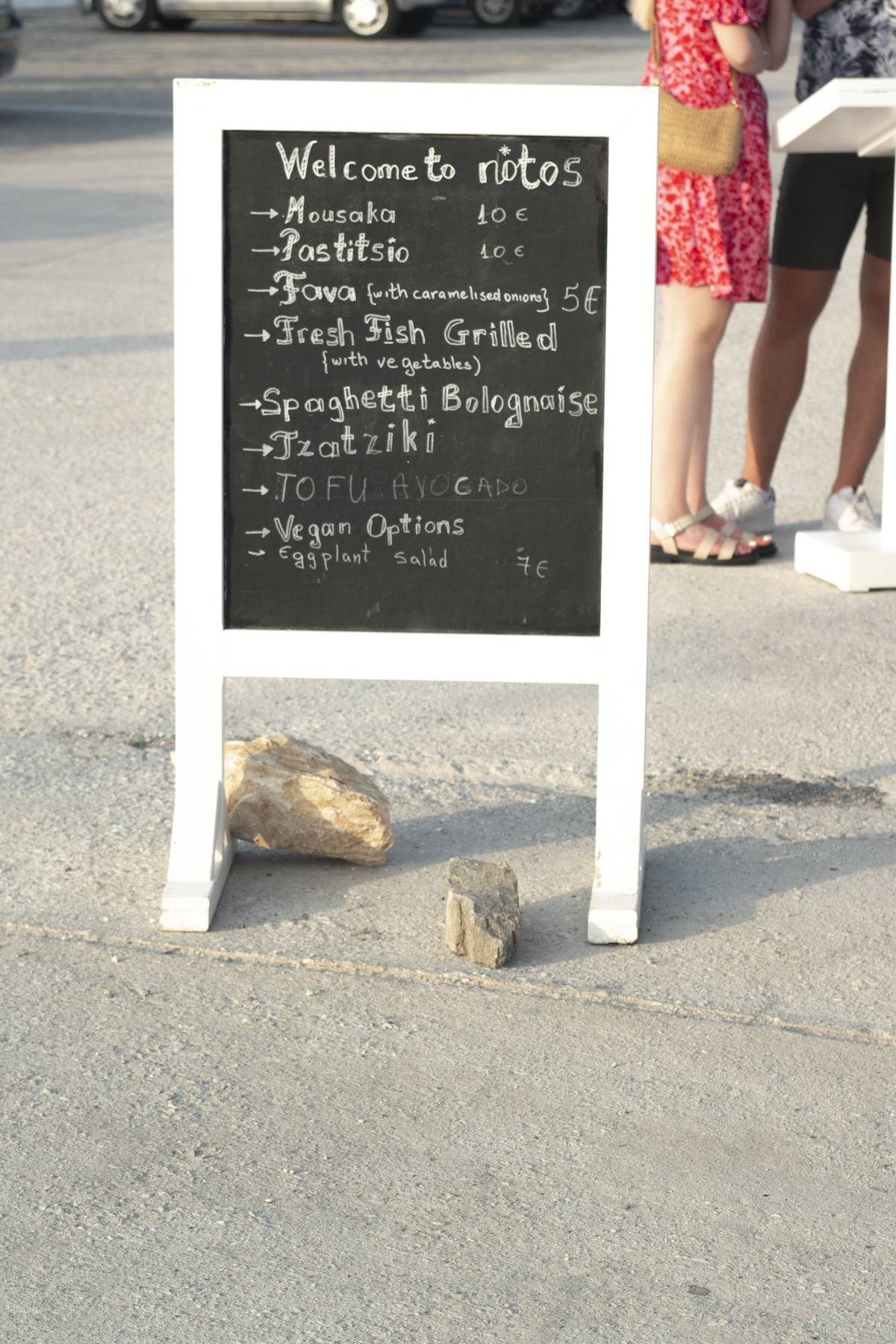 Menu at Notos, Naousa