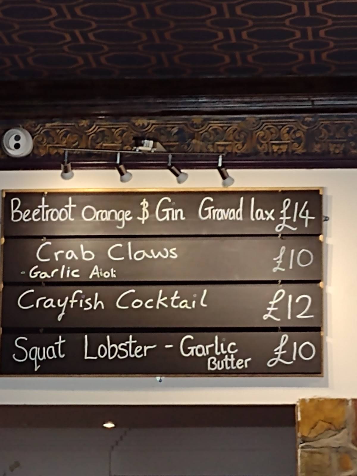 Menu at Number Forty Two restaurant, Campbeltown
