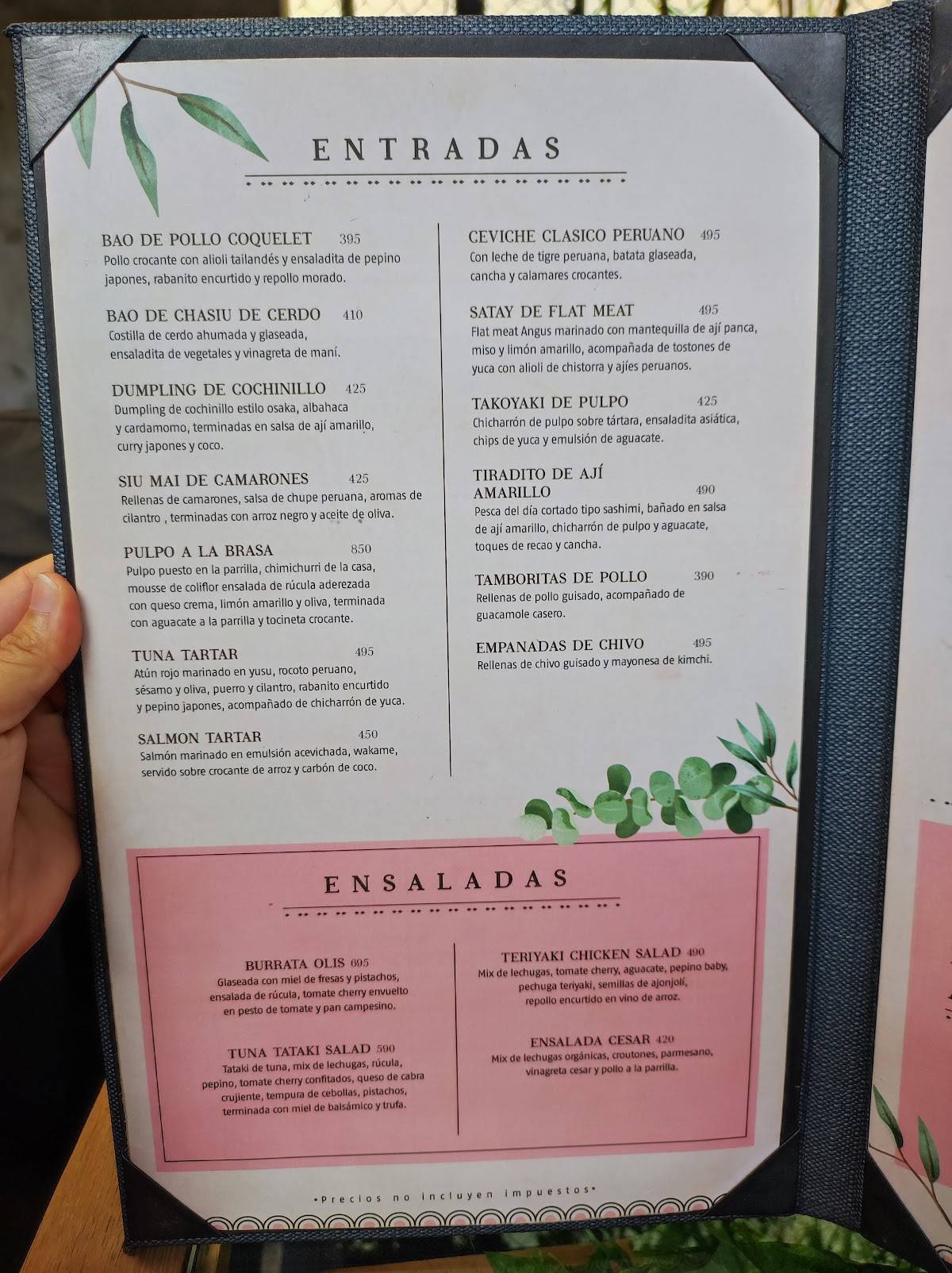 Carta del restaurante Oli's Room, Santiago De Los Caballeros, Calle Primera