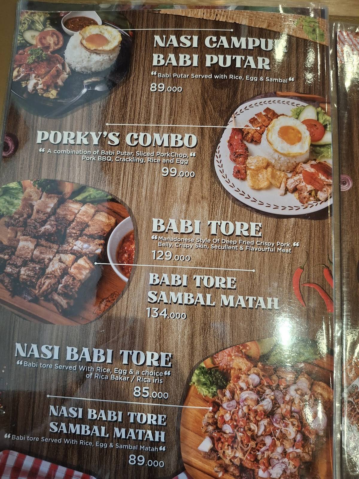 Menu at PORKY’s Gading Serpong restaurant, Curug Sangereng