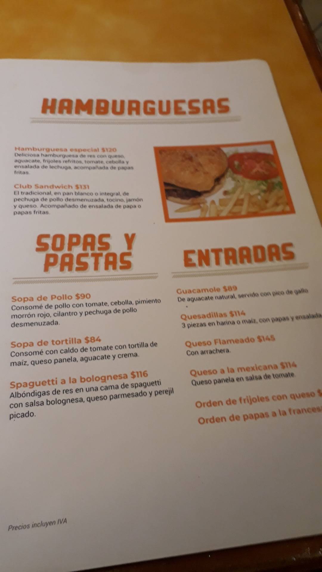 Carta de Restaurant Palax, Monterrey, Av. Francisco I. Madero 717