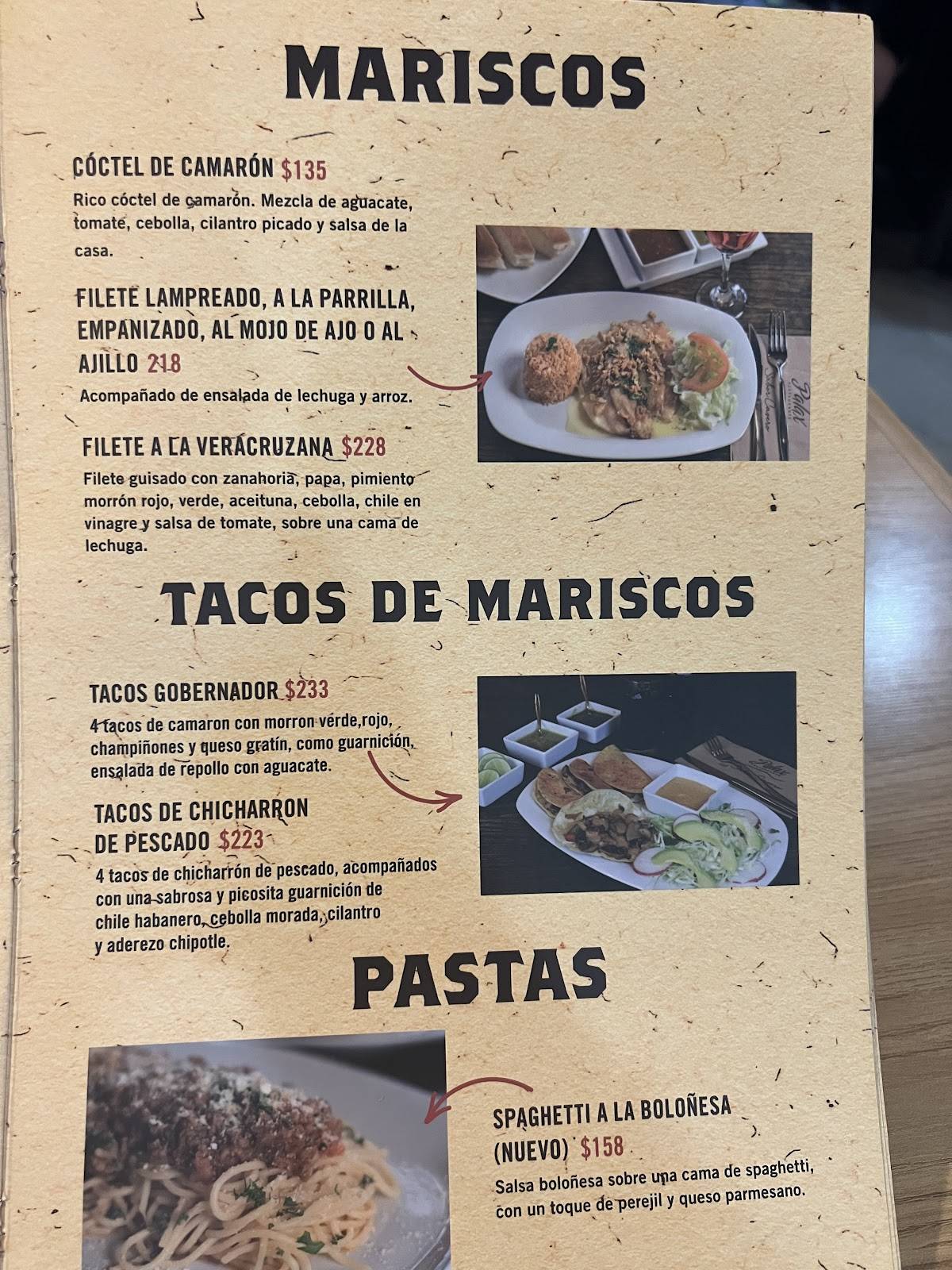 Carta de Restaurant Palax, Monterrey, Av. Francisco I. Madero 717