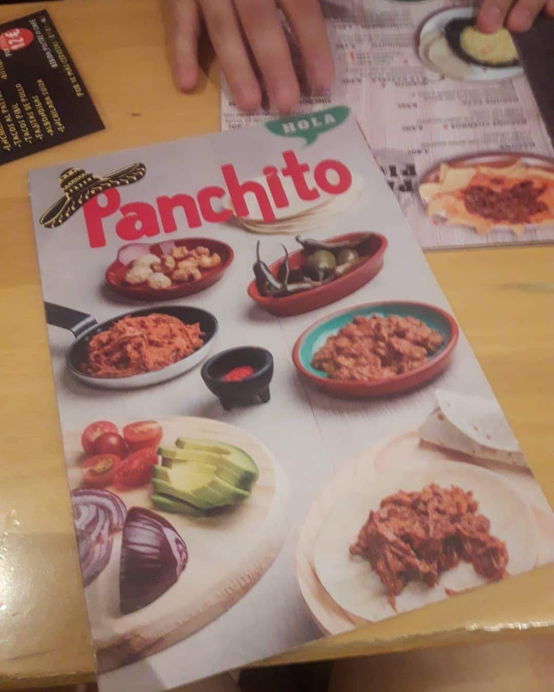 Carta del restaurante Panchito, Barcelona, La Maquinista