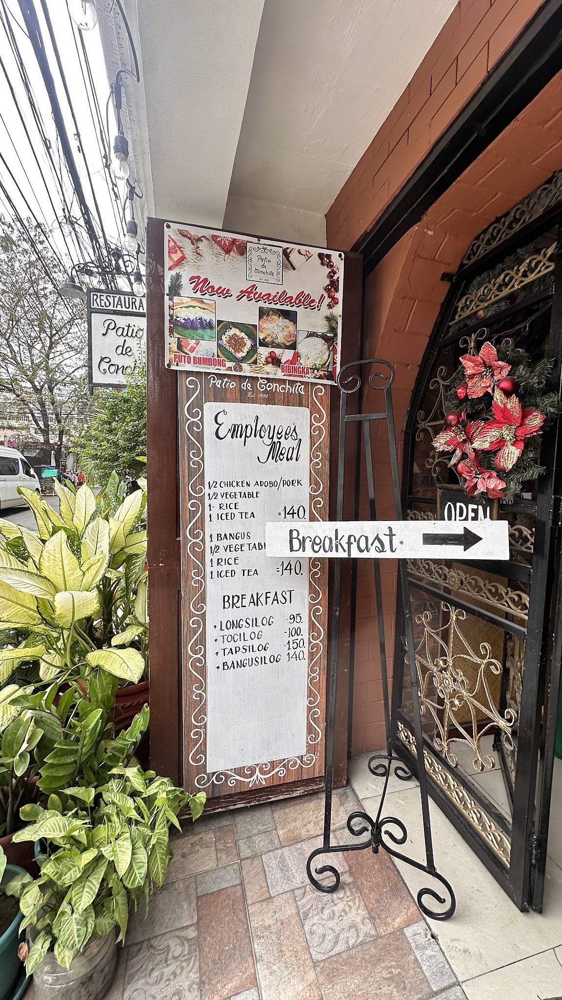 Menu at Patio de Conchita Restaurant, Manila