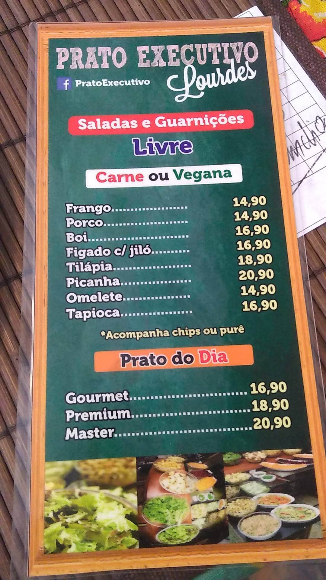 Menu em Prato Executivo Lourdes restaurante, Belo Horizonte