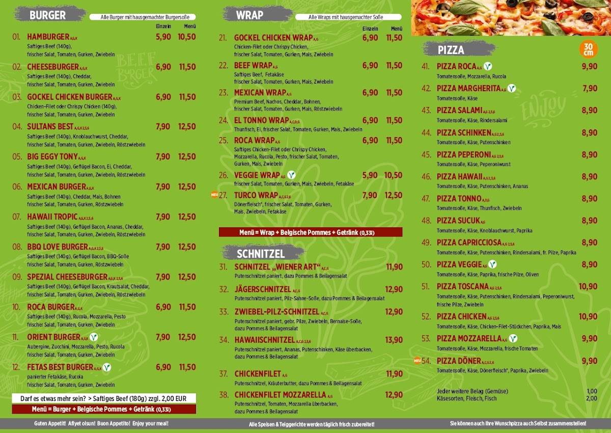 Menu au ROCA Restaurant & Cafe, Bruchköbel