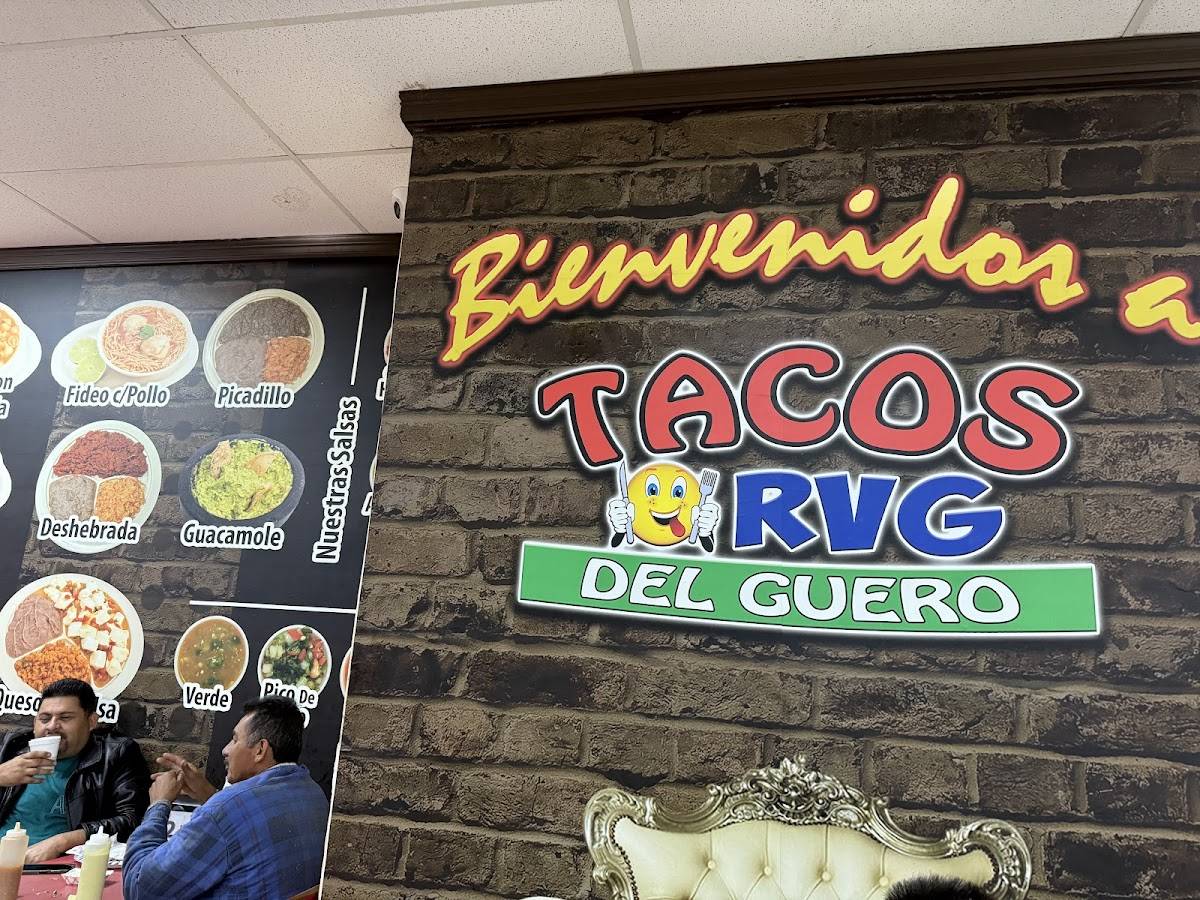 Menu at RVG Tacos del Guero restaurant, Pharr