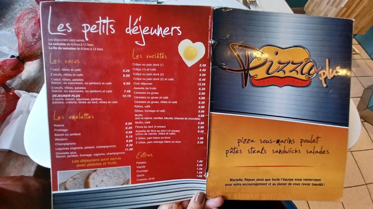 Menu au Restaurant Pizza Plus Enr, Danville