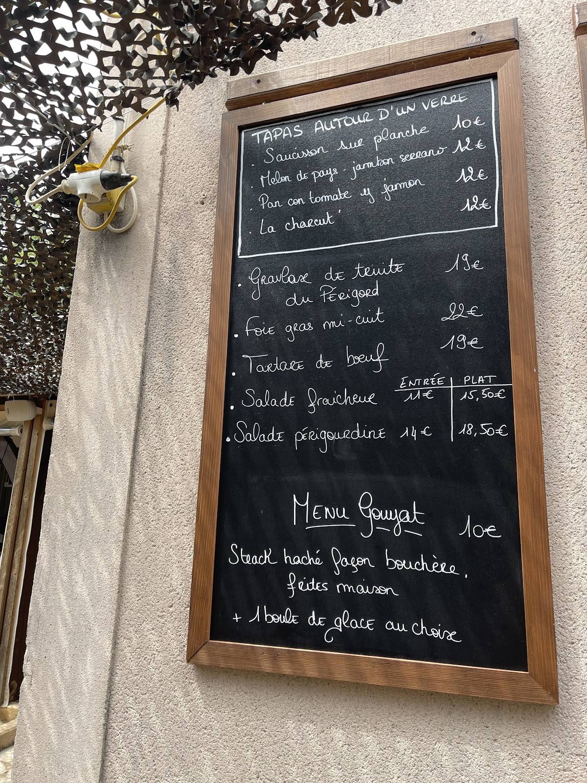 Menu au Restaurant du Coucou, Hautefort